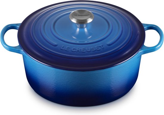 Le Creuset Braadpan Signature Azure – Ø 20 cm / 2,4 Liter – Ronde ...