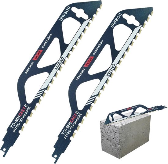 Reciprozaagblad voor steen - hardmetaal zaagbladen - voor baksteen ...