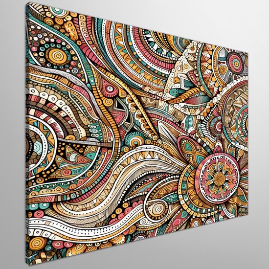 Doodle aboriginal schilderij | Spiritual Doodles: Vibrant Aboriginal ...
