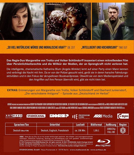 Die verlorene Ehre der Katharina Blum (1975) [Blu-ray] Volker ...