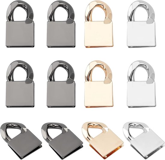 12 Sets Metalen Side Clip Gespen - 3 Kleuren Suspension Sluiting voor ...