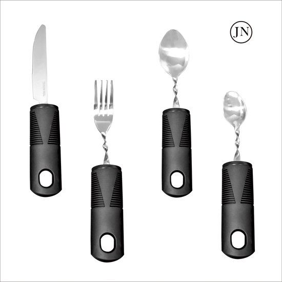 Buigbestek - Aangepast bestek - 4-delig - Verdikt bestek - Ergonomisch ...