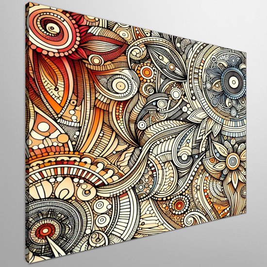 Line art relief schilderij | Linear abstract design: a textured ...