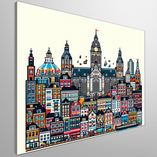 Pixel art groningen schilderij | Pixelated Reflections: A Mosaic of ...