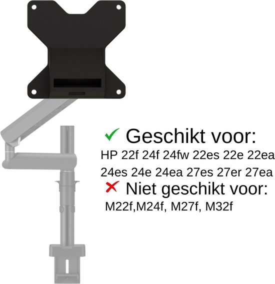 VESA adapter voor HP monitor 22f, 24f, 24fw, 22es, 22e, 22ea, 24es, 24e ...