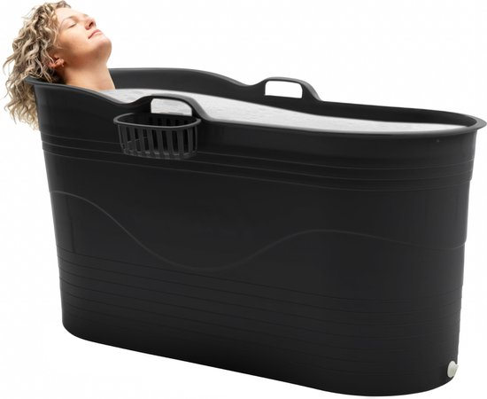 HelloBath® - Bath Bucket XL - Zwart - 121 cm - Zitbad - Ligbad - IJsbad ...