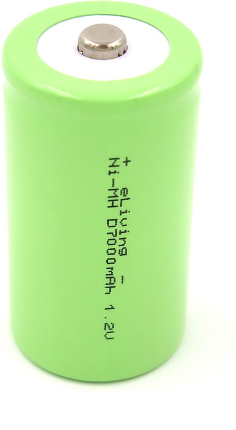 eLiving Oplaadbare D batterij. 1.2V NiMH 7000mAh - Hoge capaciteit! | bol