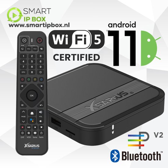 Xsarius Pure 2+ (Plus) - Wifi 5 en Bluetooth 5 – 4K UHD Android 11 ...