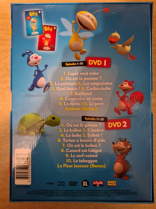 Uki dvd box vol 1+2 gratis krijtjes en kleurboek (Dvd), Uki | Dvd's | bol