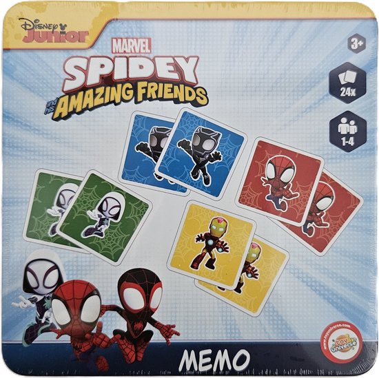 Disney Junior Marvel Spidey Amazing Friends Memory spel in blik | Games ...