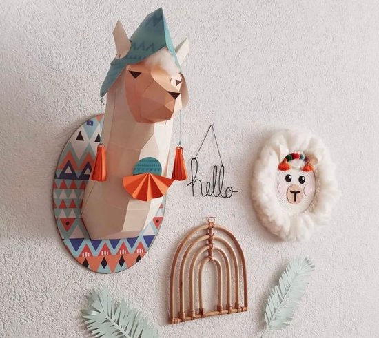 Lama met muts! - 3D papieren origami model - doe-het-zelf ...