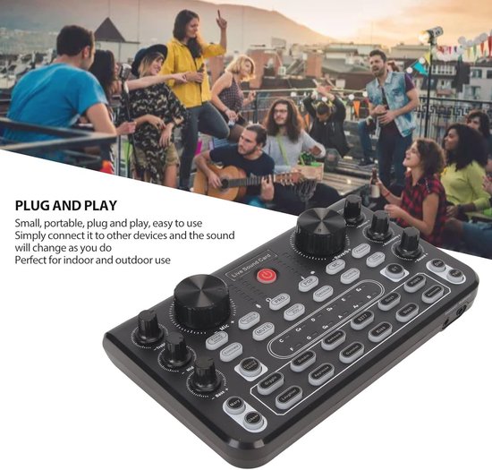Live Sound Card Audio Interface voor Streaming en Podcasting met ...