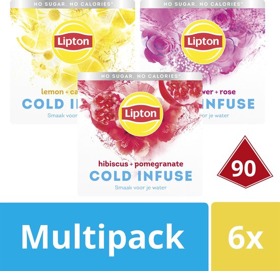 bol.com | Lipton Cold Infuse Mix pack - 6x15 zakjes