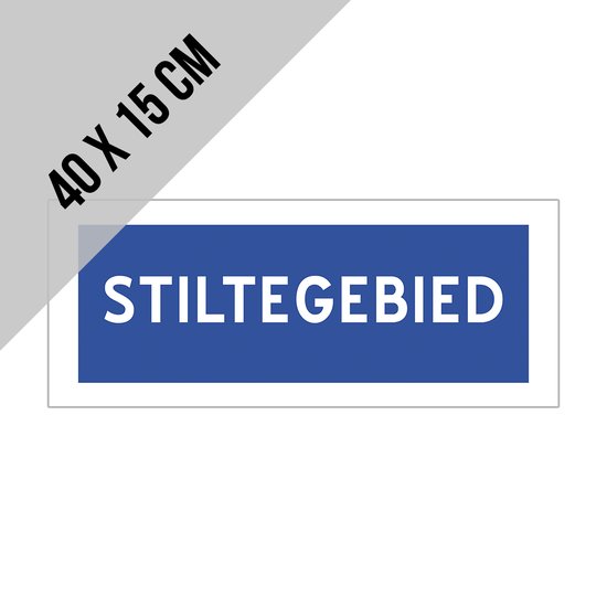 Pictogram/ bord | "Stiltegebied" | 40 x 15 cm | Kunststof | Natuur ...