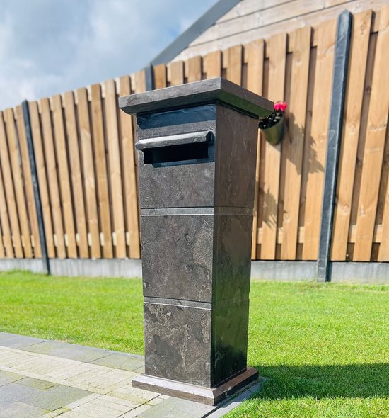 Natuursteen brievenbus - hardsteen brievenbus (model 002 geïmpregneerd ...