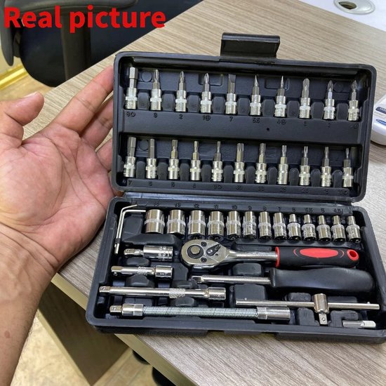 EliteNest® - Ratelsleutel Set - 46-delig - Dopsleutel ...