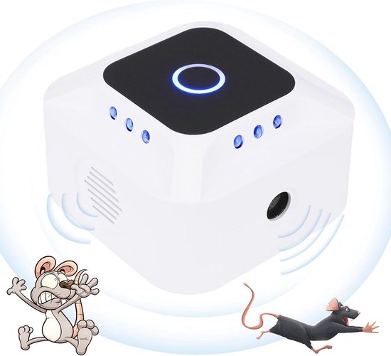 Ultrasonic Rodent Repellent - Mouse repellent with LED Light - 300m2 | bol