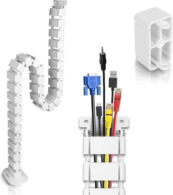 Kabelslang 130 cm lang - Kabelbeschermer voor Zit-Sta Bureau ...