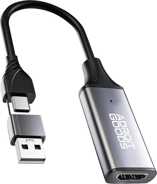 AdroitGoods HD Capture Card - HDMI naar USB-A / USB-A - Video Capture ...