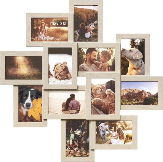 Fotolijstcollage 12 fotolijsten voor 10 x 15 cm foto's fotocollage wandcollage... | bol