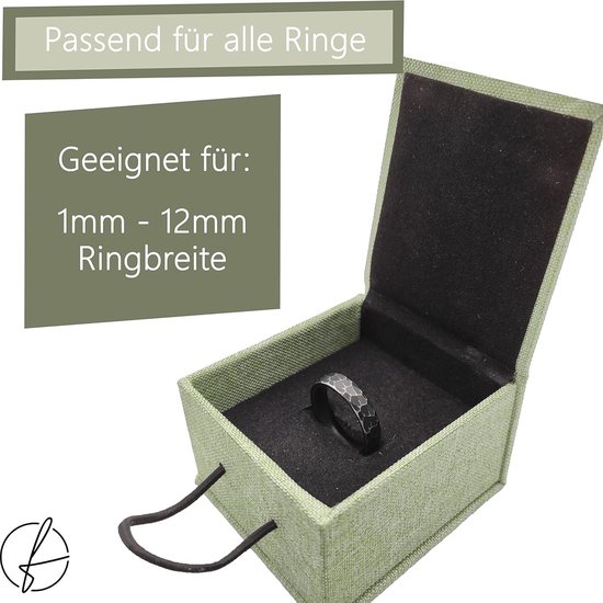 Linnen ringbox moderne kleuren - verloving en bruiloft - houten ...