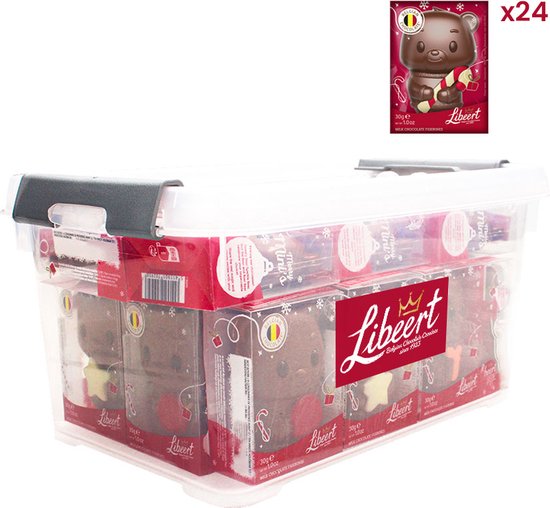 Libeert chocolade kerstfiguren "Merry Minis" - 24 holle ...