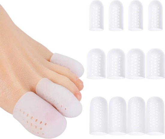 Silicone Toe Protector Sleeve Caps - 6 paar - Ademend - Vermindert ...