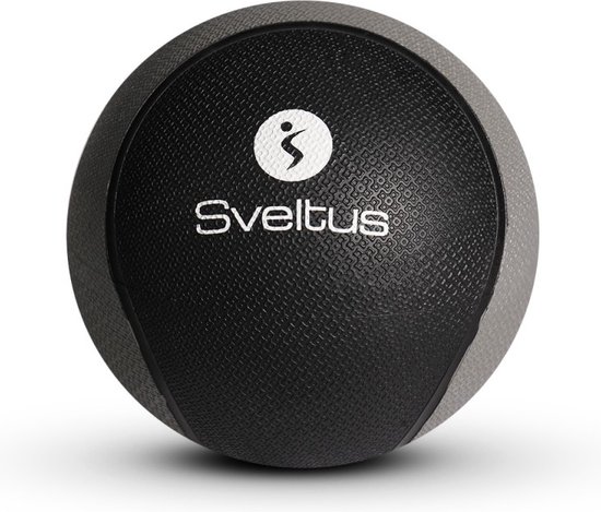 Sveltus Medicijnbal Rubber Zwart/Grijs - 1kg | bol