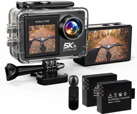 Nexino® 5K Action Camera - 50MP / 60FPS / WiFi / 30M Waterdicht ...
