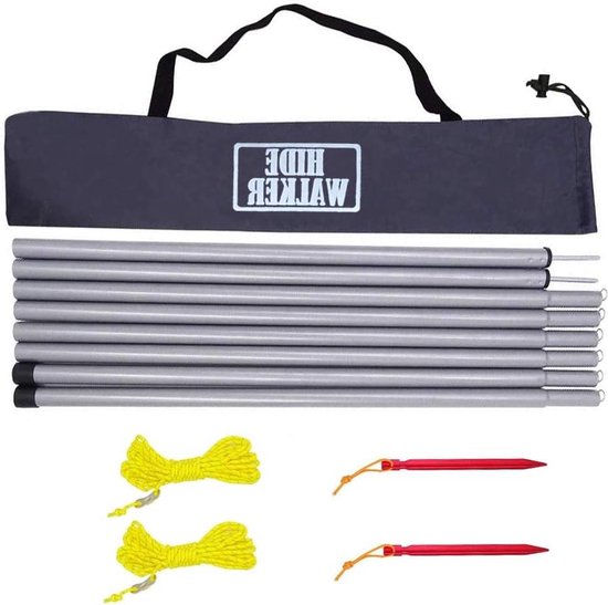 Tent Tarp Poles Set - Adjustable Steel Double Size - Main Room Canopy ...