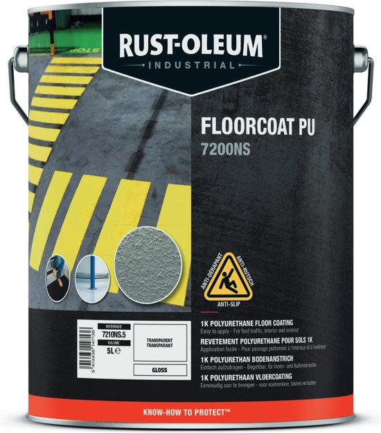 Rust-Oleum SuperGrip Anti-Slip Coating Transparant Vloerverf 5 liter | bol