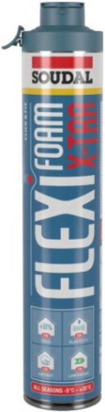 Soudal Flexifoam X-Tra Click & Fix 750ml Blauw - | bol