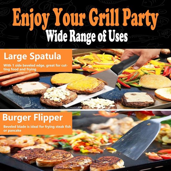 Burgerset grillspatelset van roestvrij staal - Burger Smasher - voor ...