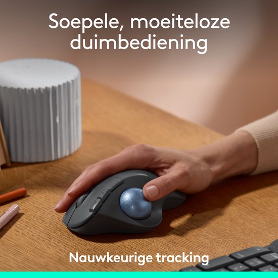 Logitech Ergo M575S Trackball Muis - Draadloos - Ergonomisch - Graphite ...