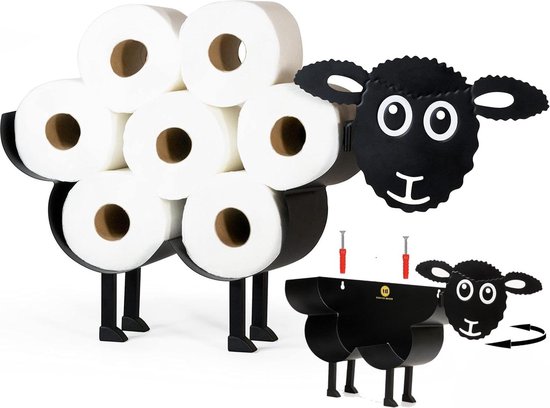 Zwarte Toiletrolhouder - Elegante WC Rolhouder voor Montage aan de Muur ...