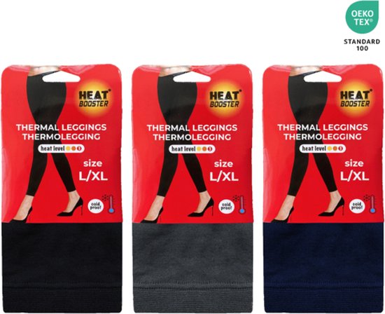 Thermo Legging Dames - Dames Thermo Broek - Fleece - Grijs - Maat L/XL (40/42) |... | bol