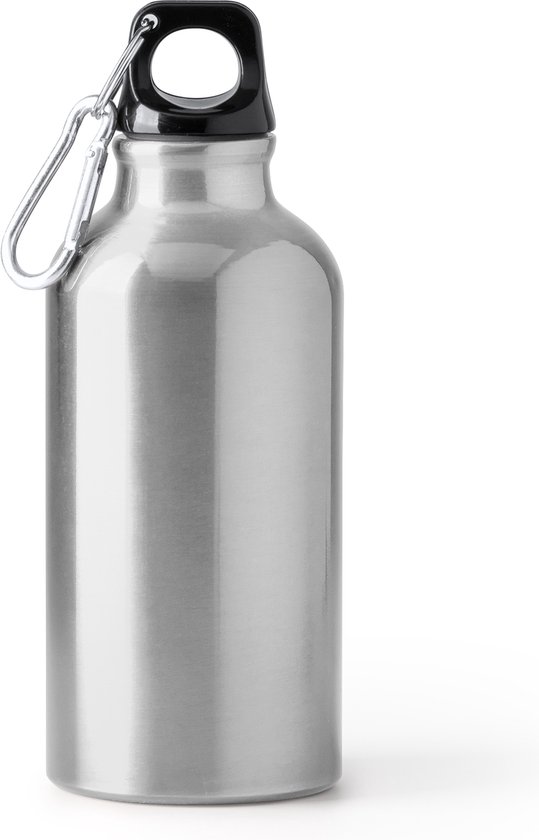 Zilverkleurige Design Waterfles/drinkfles/sportfles - aluminium - 400 ...