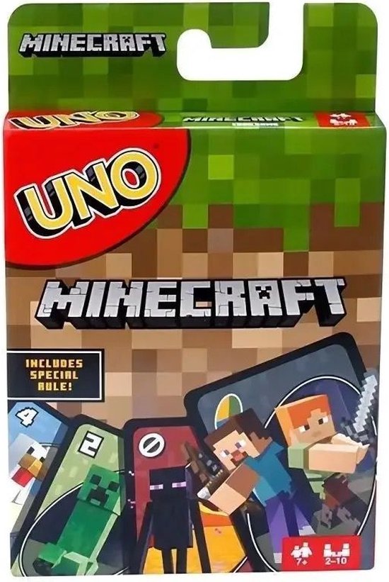 UNO - Minecraft editie - Creatieve Multiplayer - Party Card spel | Games | bol