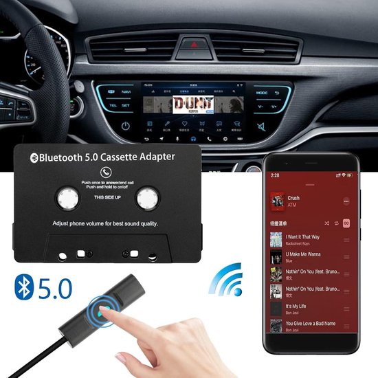 Bluetooth 5.0 Car Cassette Adapter - Tape Adapter voor autoradio | bol