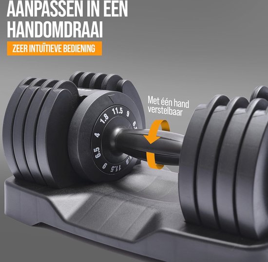 Verstelbare Halterset voor Krachttraining - Dumbbells met Variabele ...