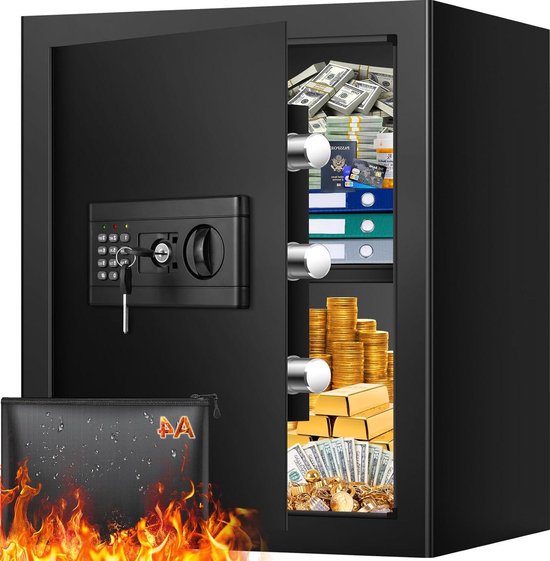 Kluis vuurvast 4.3 liter met waterdichte documententas - digitale ...