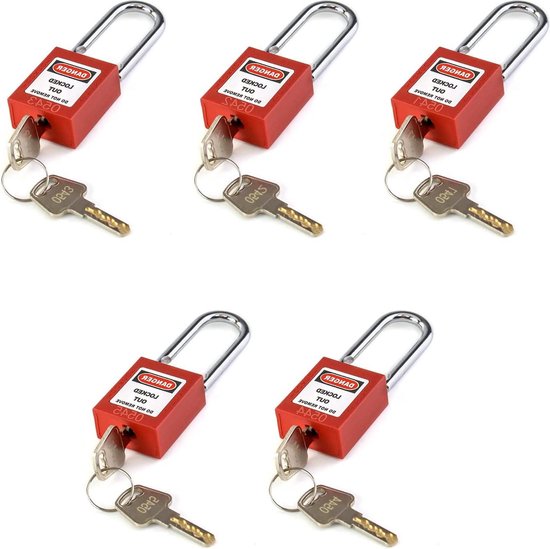 Lockpick set Hangslot Lockout-hangslot 5 stuks hangsloten met 10 ...