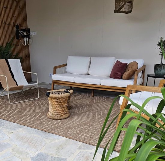 Buitenvloerkleed, Tuinkleed, Balkonkleed Jute look 230cm x 160cm | bol