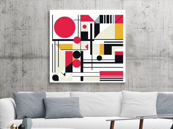 Modern mondriaan schilderij | Abstracte geometrie: een eigentijds ...
