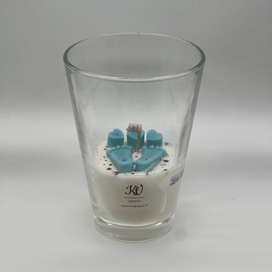 Kaars - Kaarsen - Container kaars - blauw - baby - 296 | bol