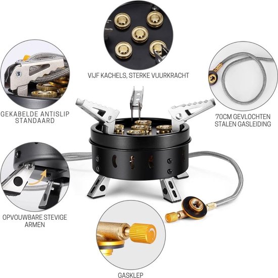 Wokbrander - Kookbrander 11000 Watt – Draagbare Wok Brander - Met Slang ...