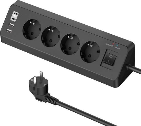Stellar Hoekstopcontact - Stopcontact - Hoek stekkerdoos - met 2 USB en ...