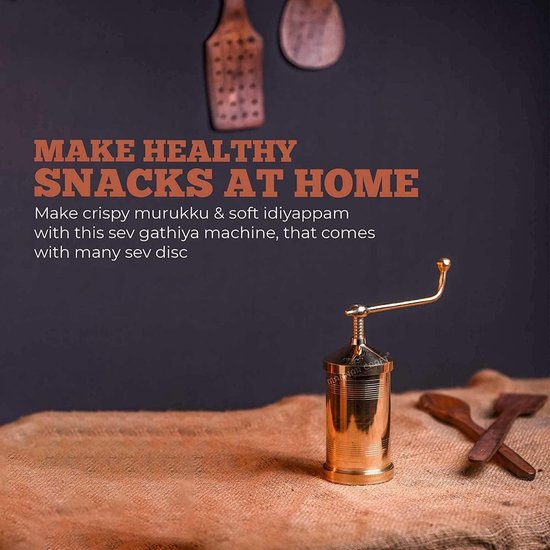 Yuktha Eternals Home Murukku Farsan Sev Pasta Maker Machine Brass ...