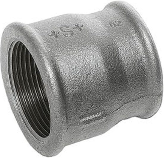 verloopsok gegalvaniseerd, 2x binnendraad 1/2 x 3/8 inch | bol