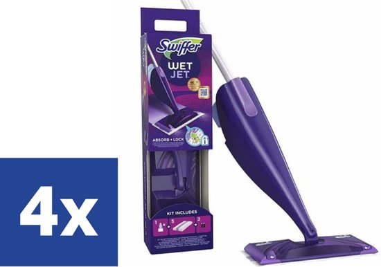 Swiffer WetJet Dweilsysteem - Starterset - 4 stuks | bol